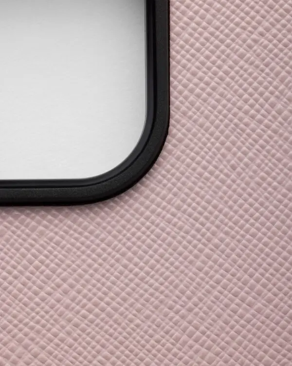 Prada Saffiano Leather Case For Iphone 16 Pro - Alabaster Pink
